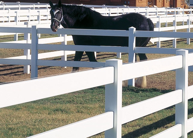 Vinyl Horse Fencing | Post & Rail Vinyl Fence Installation